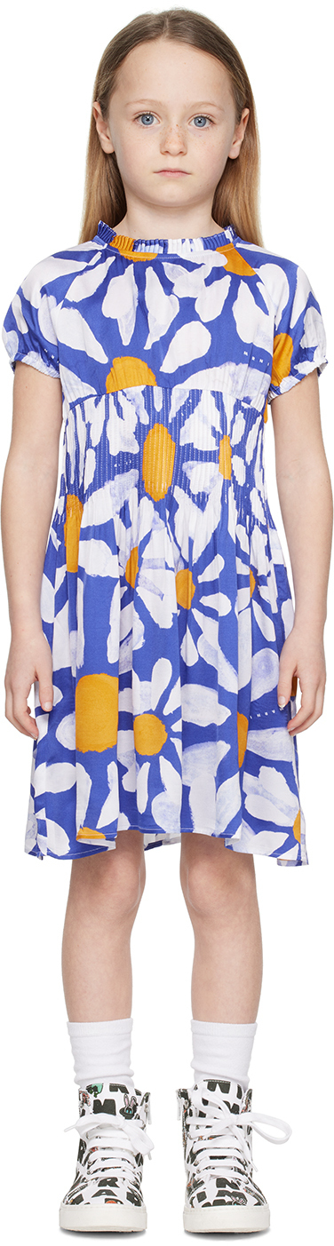 Marni Kids Blue Floral Dress Marni