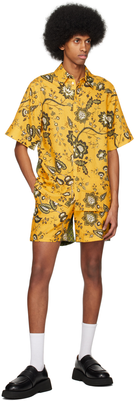 Erdem Yellow Lucas Shorts Erdem