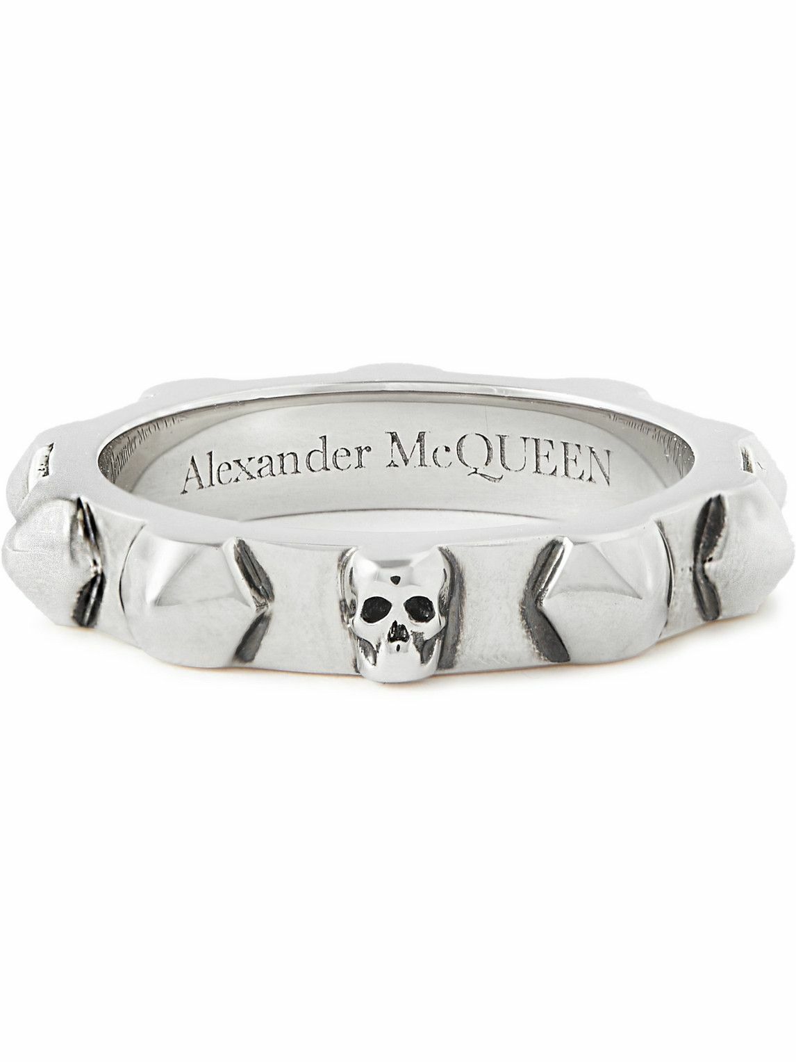 Alexander McQueen - Studded Silver-Tone Ring - Silver Alexander McQueen