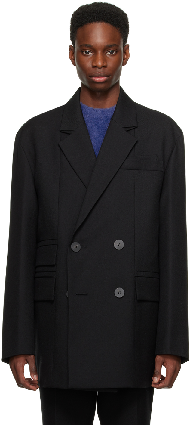 Wooyoungmi Black Double Breasted Blazer Wooyoungmi