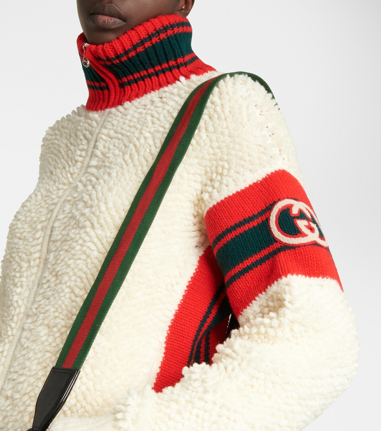 Gucci - Wool-blend teddy bomber jacket Gucci