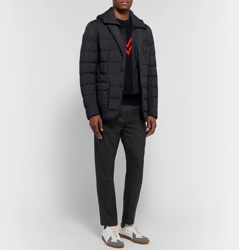 Moncler - Quilted Shell Hooded Down Jacket - Men - Black Moncler