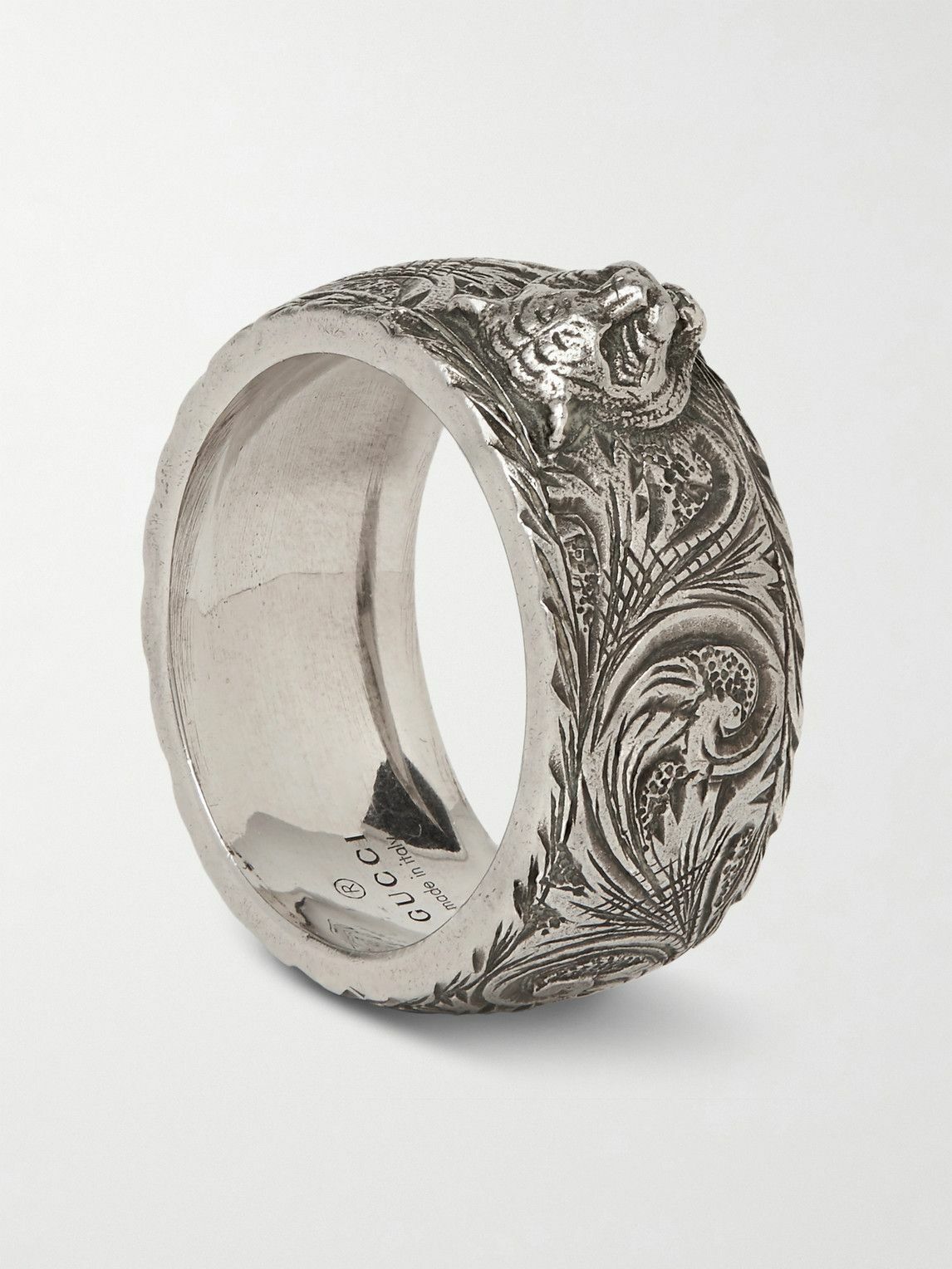 GUCCI - Engraved Silver Ring - Silver Gucci