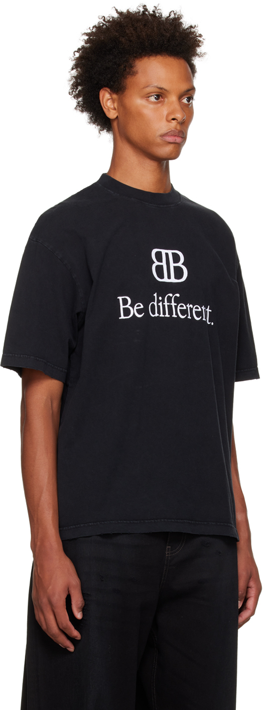 Balenciaga Black 'Be Different' T-Shirt Balenciaga