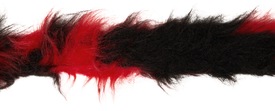 Mowalola Red & Black Faux Fur Belt Mowalola