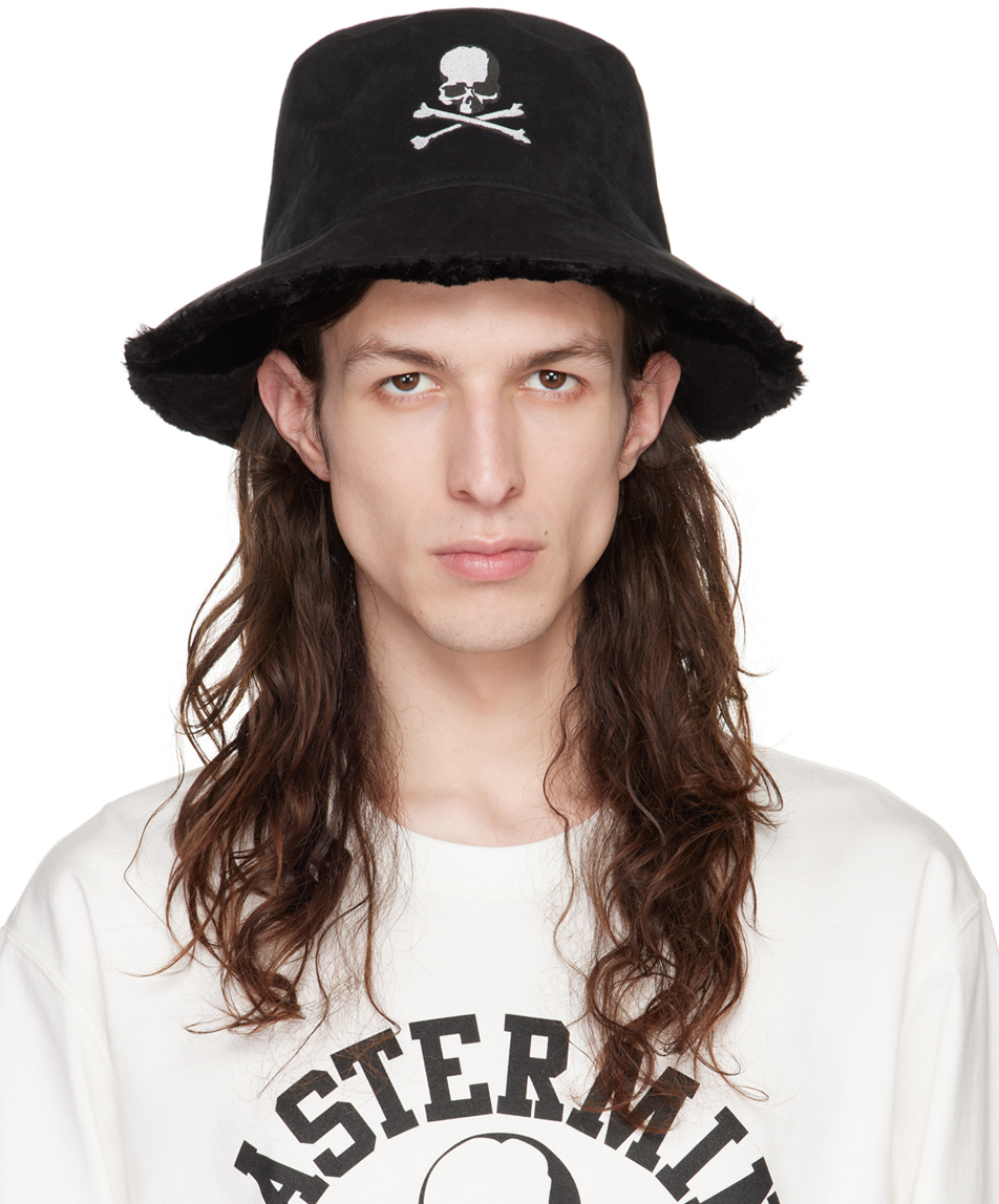 mastermind WORLD Black Embroidered Bucket Hat MASTERMIND WORLD