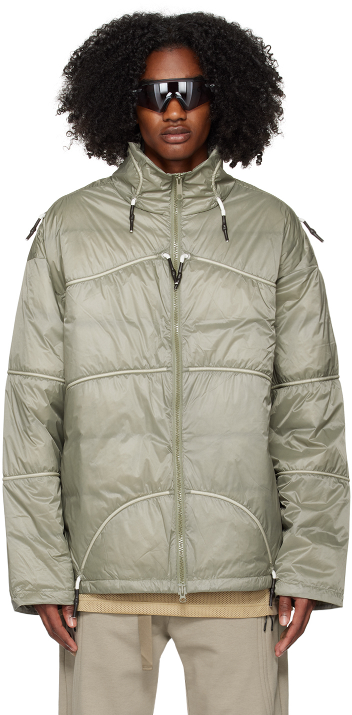 A. A. Spectrum Khaki Plume Puffer Down Jacket A. A. Spectrum
