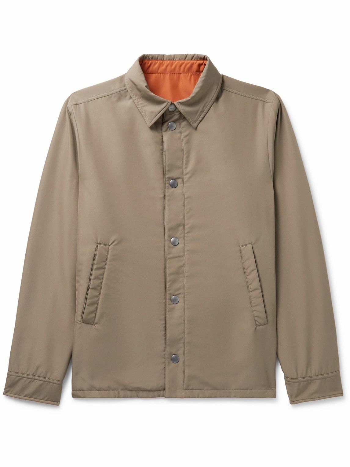 Canali - Reversible Padded Shell Shirt Jacket - Brown Canali