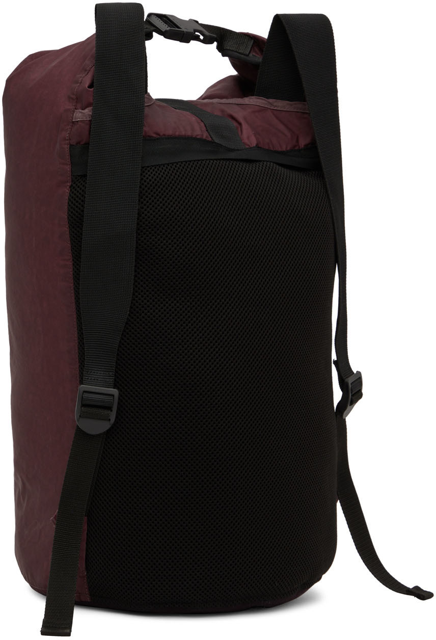 Stone Island Burgundy Roll Top Backpack Stone Island