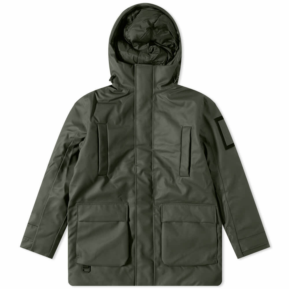 Rains Men's Glacial Parka Jacket in Green Rains