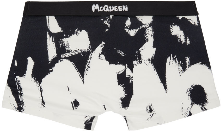 Alexander McQueen Black & White Graffiti Boxers Alexander McQueen