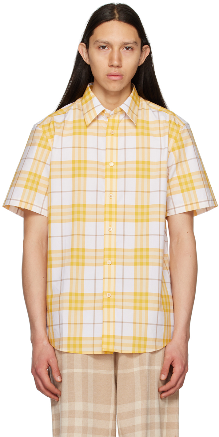 Burberry Yellow Check Shirt Burberry