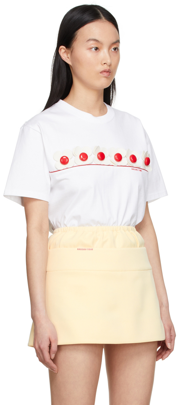 Shushu/Tong White Cotton T-shirt Shushu/Tong