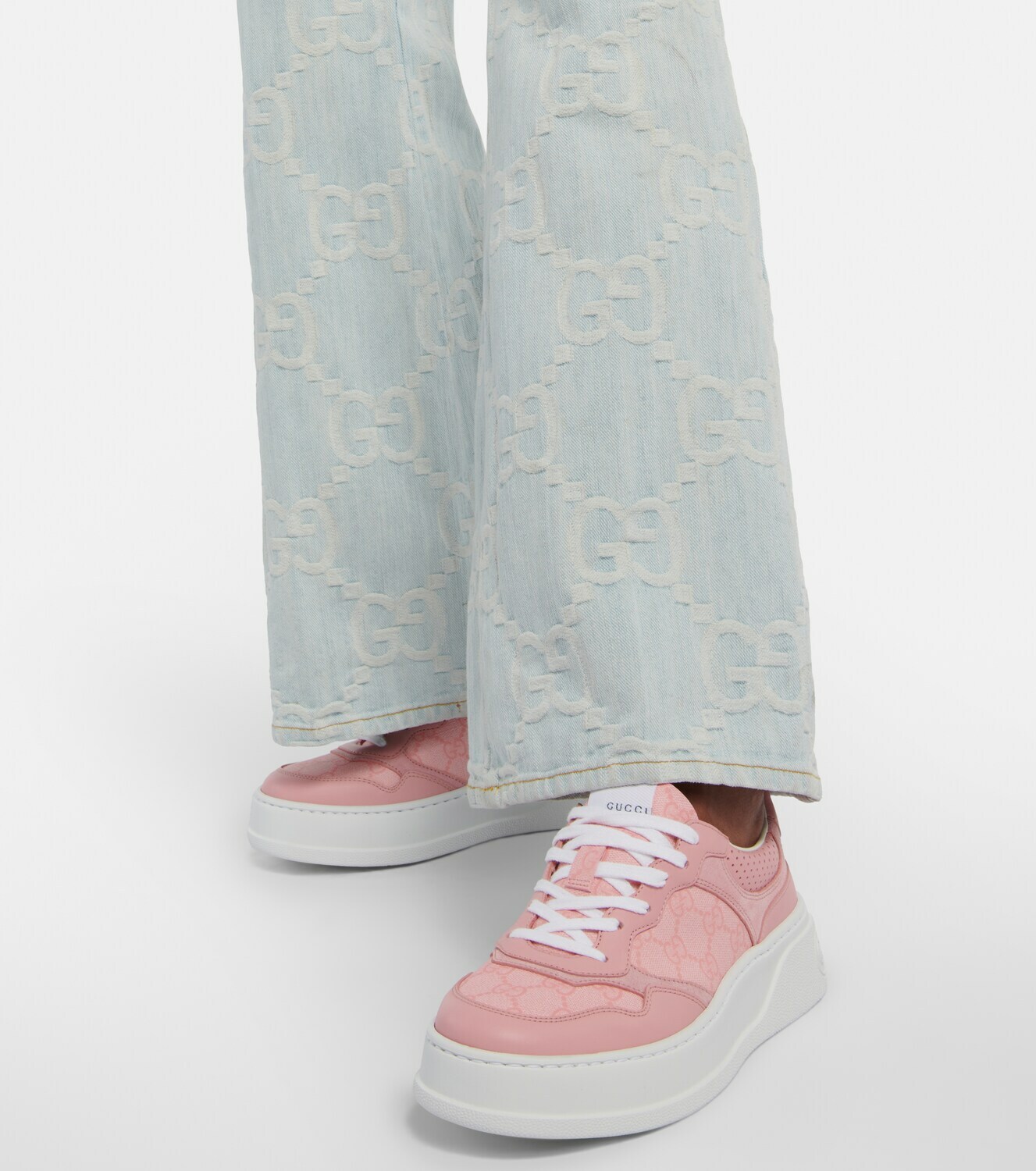 Gucci - Chunky B leather sneakers Gucci