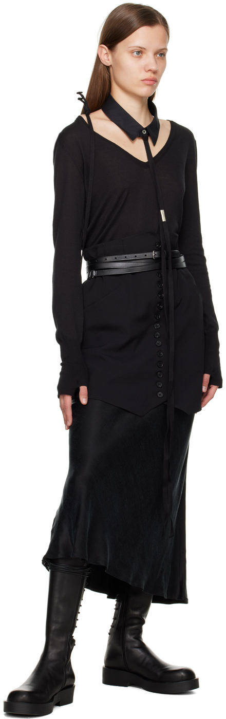 Ann Demeulemeester Black Adele Detached Collar Ann Demeulemeester