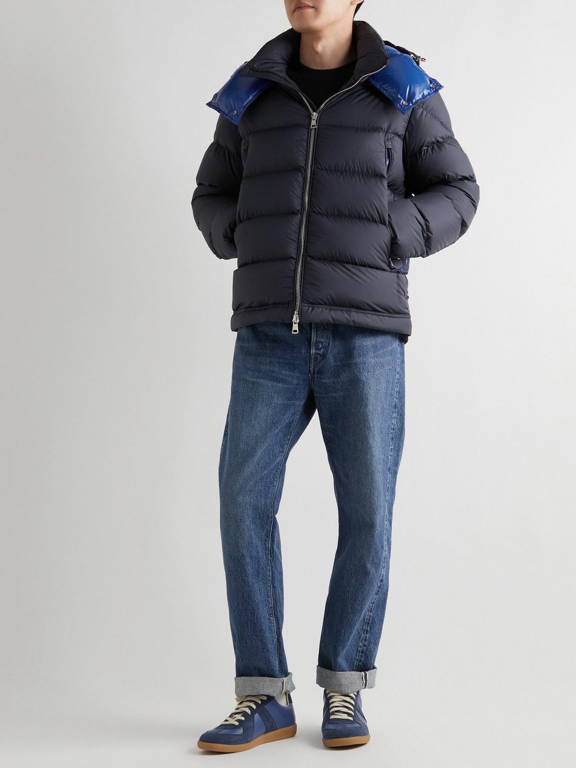 Moncler - Logo-Appliquéd Colour-Block Quilted Shell Hooded Down Jacket ...