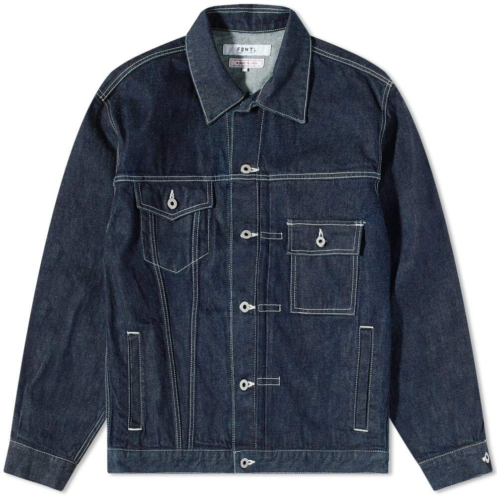 FDMTL Men's Denim Jacket in Indigo Rinse FDMTL