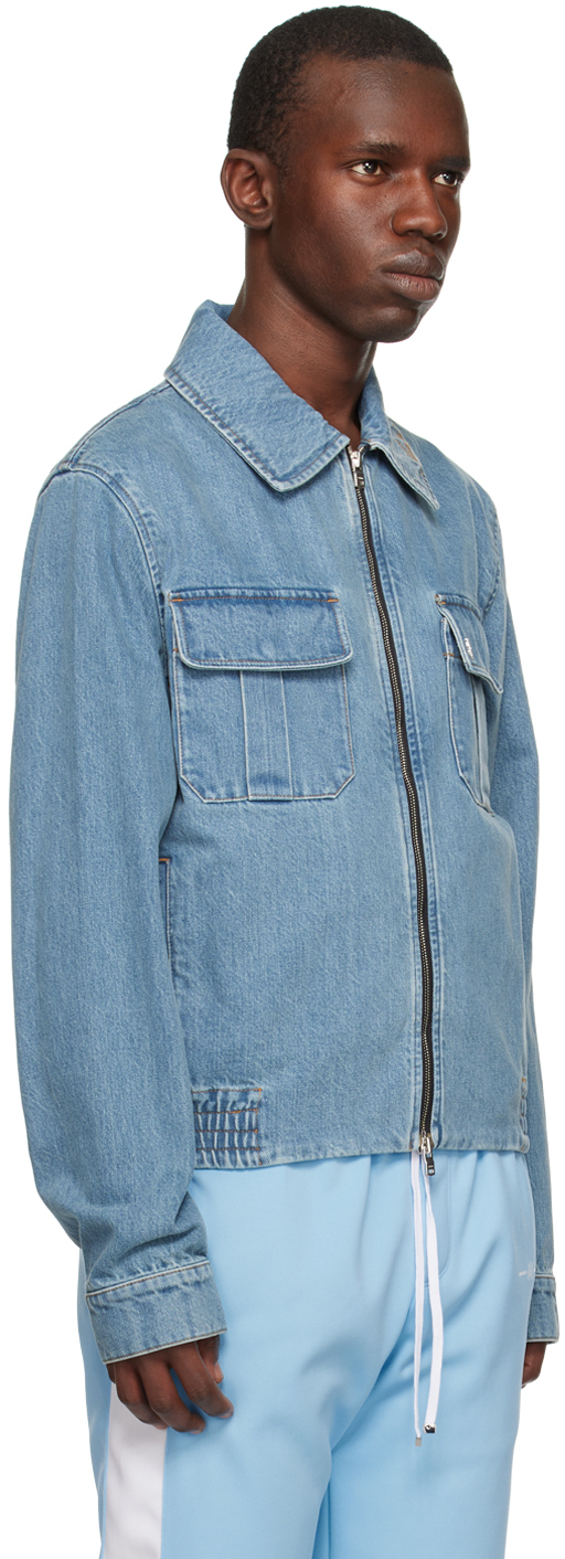 AMIRI Indigo Two-Way Zip Denim Jacket Amiri