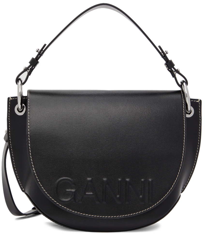 GANNI Black Banner Shoulder Bag GANNI