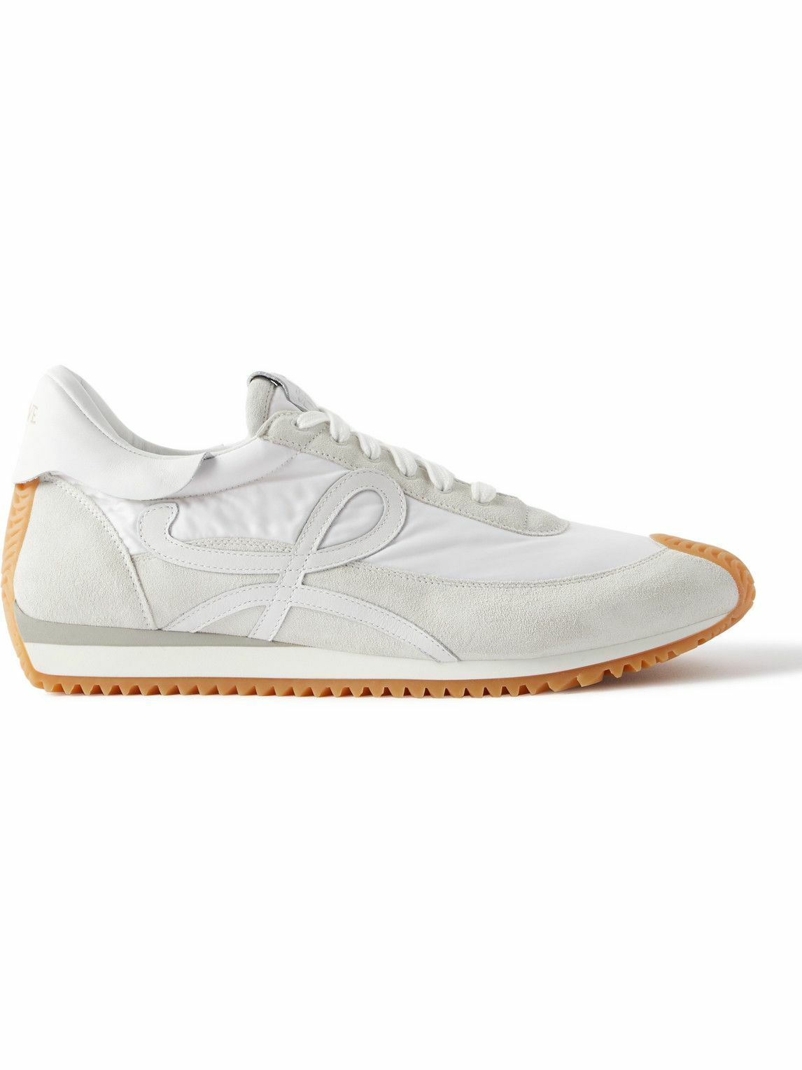 Loewe - Flow Runner Leather-Trimmed Suede and Nylon Sneakers - White Loewe