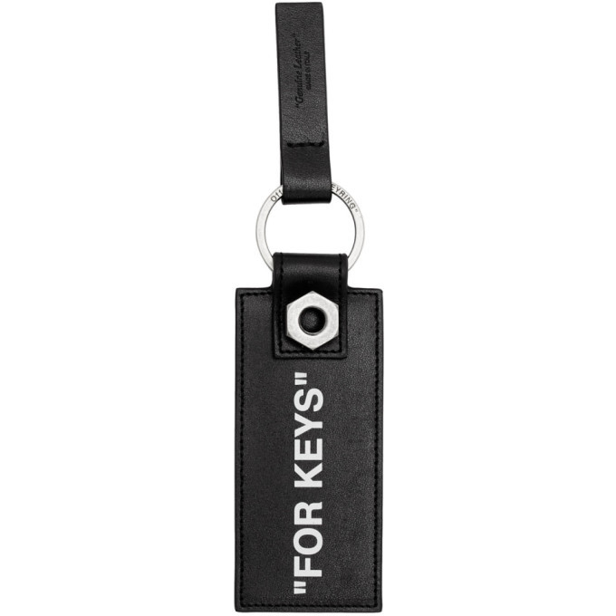 Off-White Black Quote Keychain Off-White