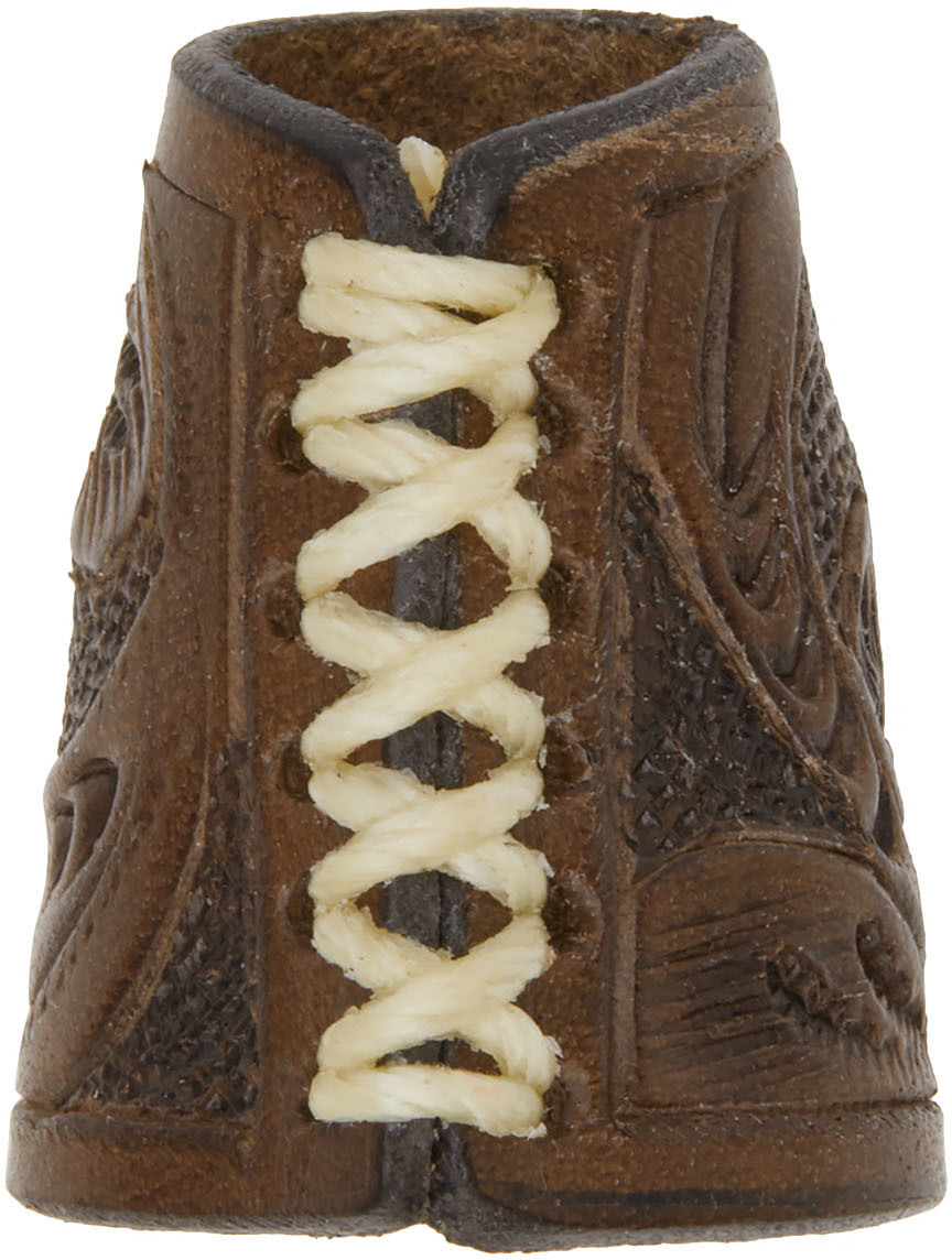 RRL Brown Leather Bandana Slider RRL