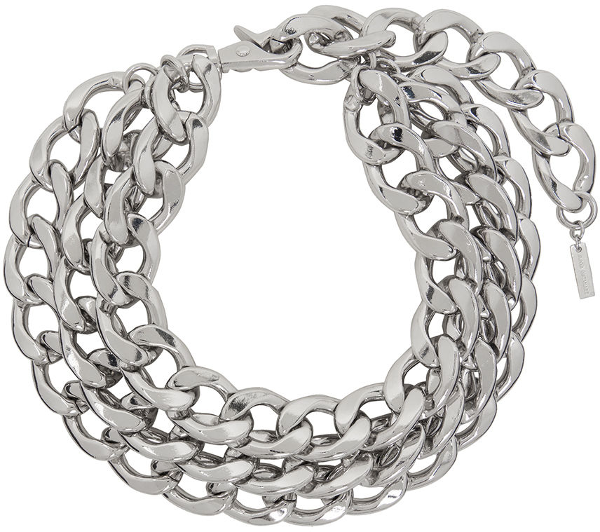 Junya Watanabe Silver Triple Chain Necklace Junya Watanabe