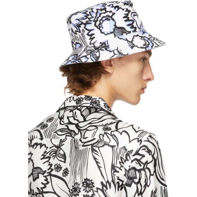 Fendi Reversible White and Black Joshua Vides Edition Bucket Hat Fendi