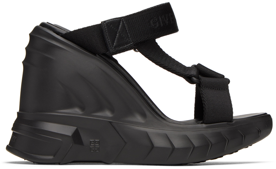Givenchy Black Marshmallow Wedge Sandals Givenchy
