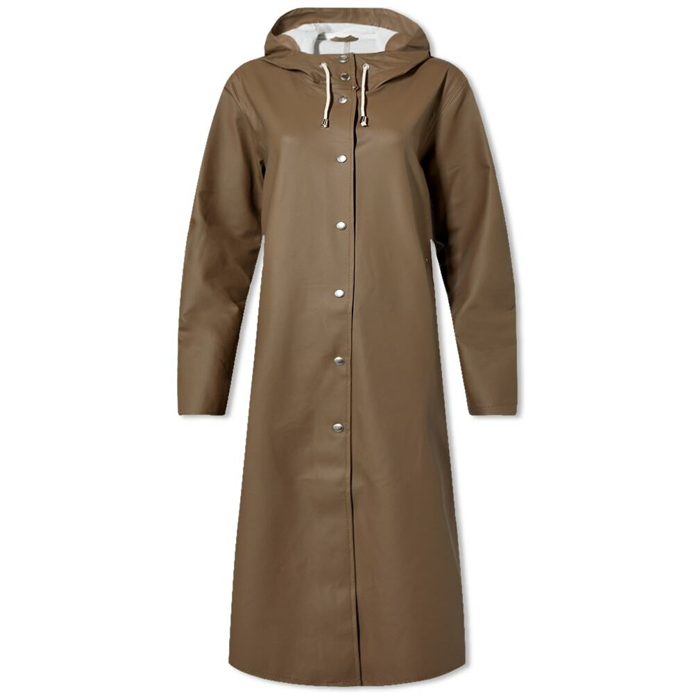 Stutterheim Women's Moseback Long Rain Coat in Mole Stutterheim