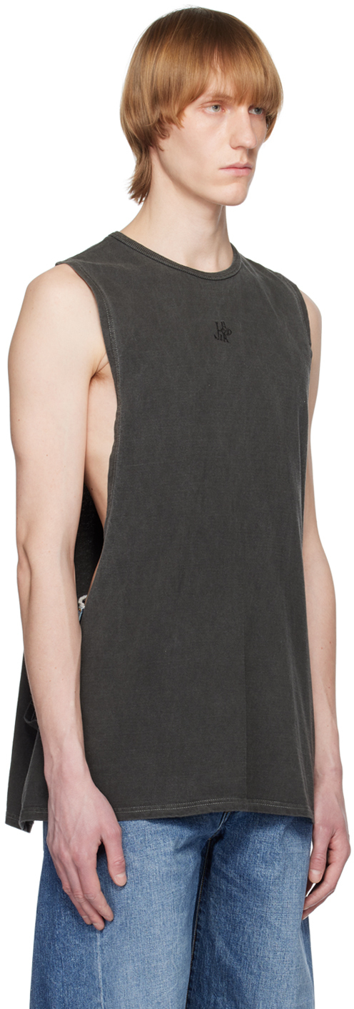 JieDa Black Oversized Tank Top JieDa