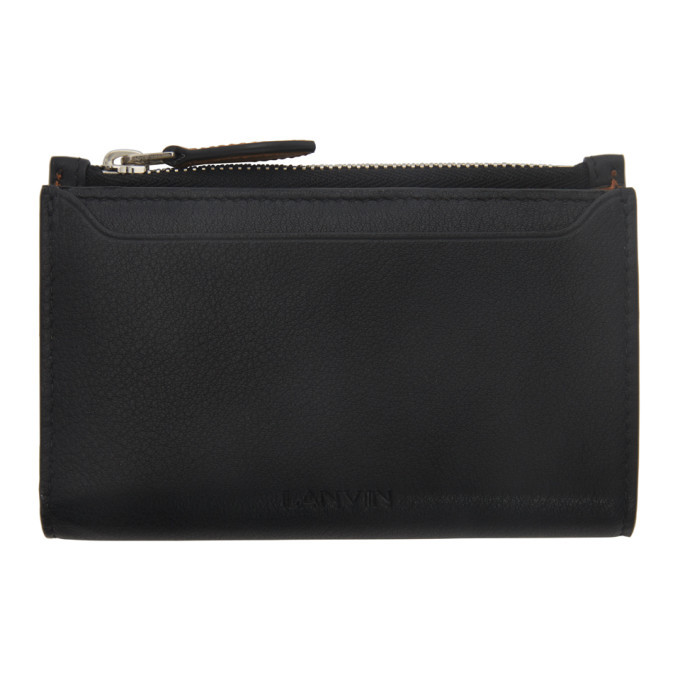 Lanvin Black Large Zipped Card Wallet Lanvin
