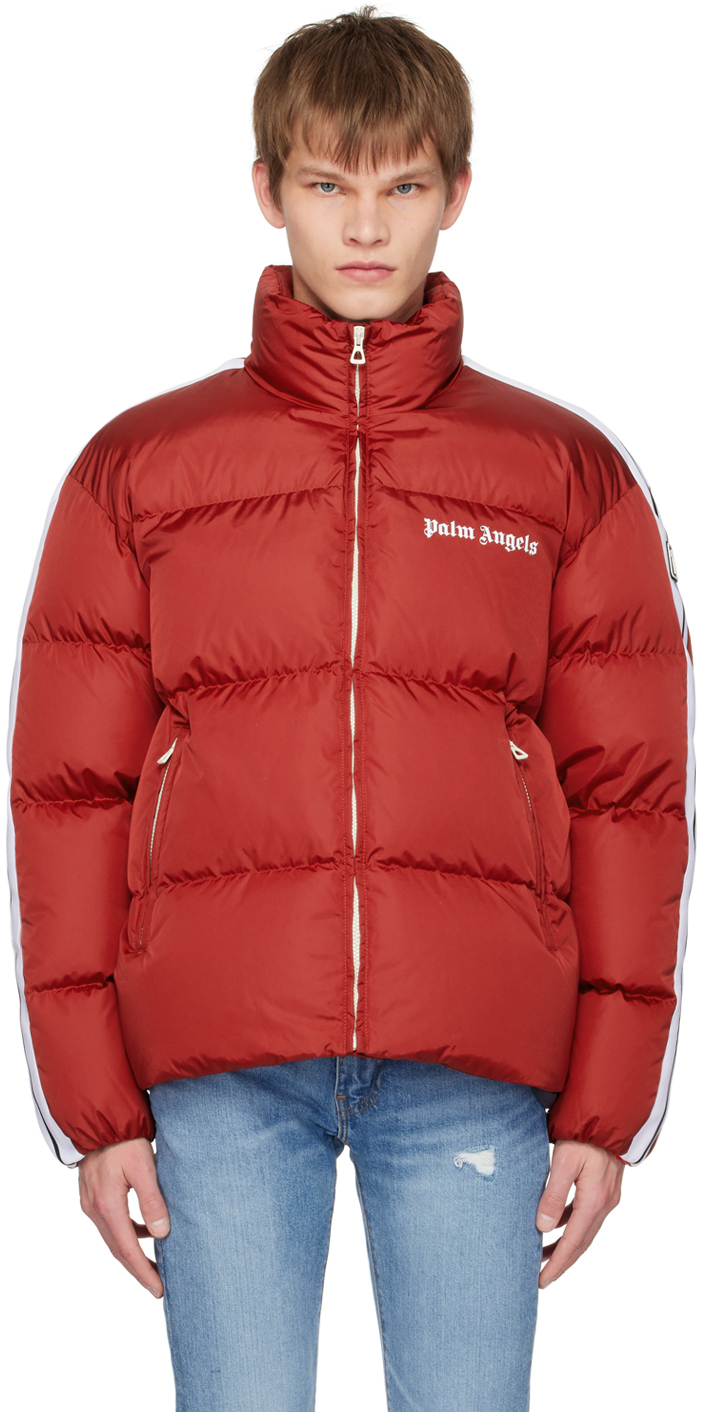Palm Angels Red Classic Track Down Jacket Palm Angels