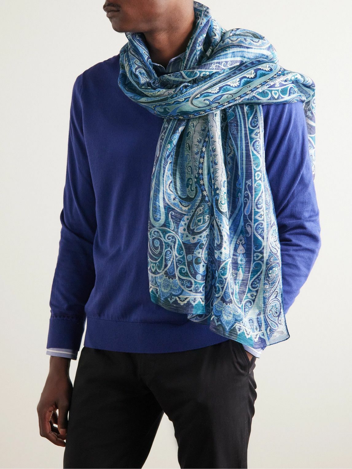 Etro - Paisley-Print Modal and Cashmere-Blend Scarf Etro