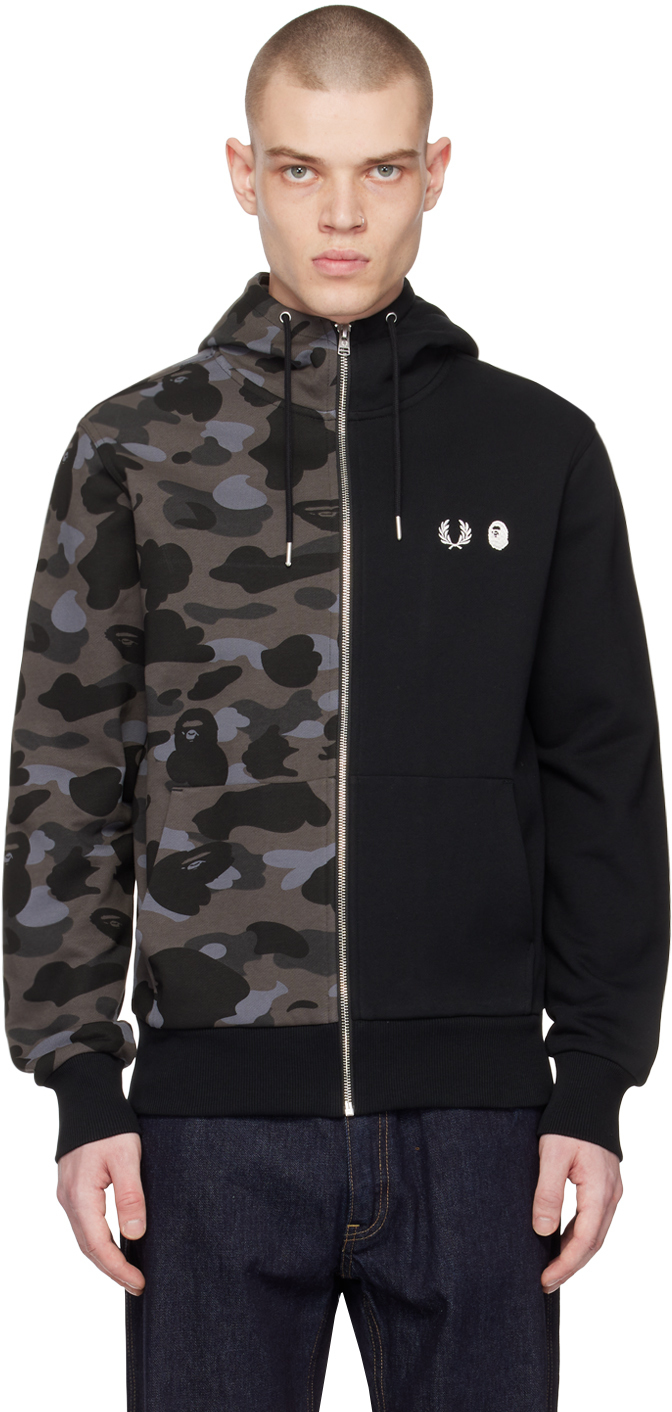 BAPE Black Fred Perry Edition Hoodie A Bathing Ape