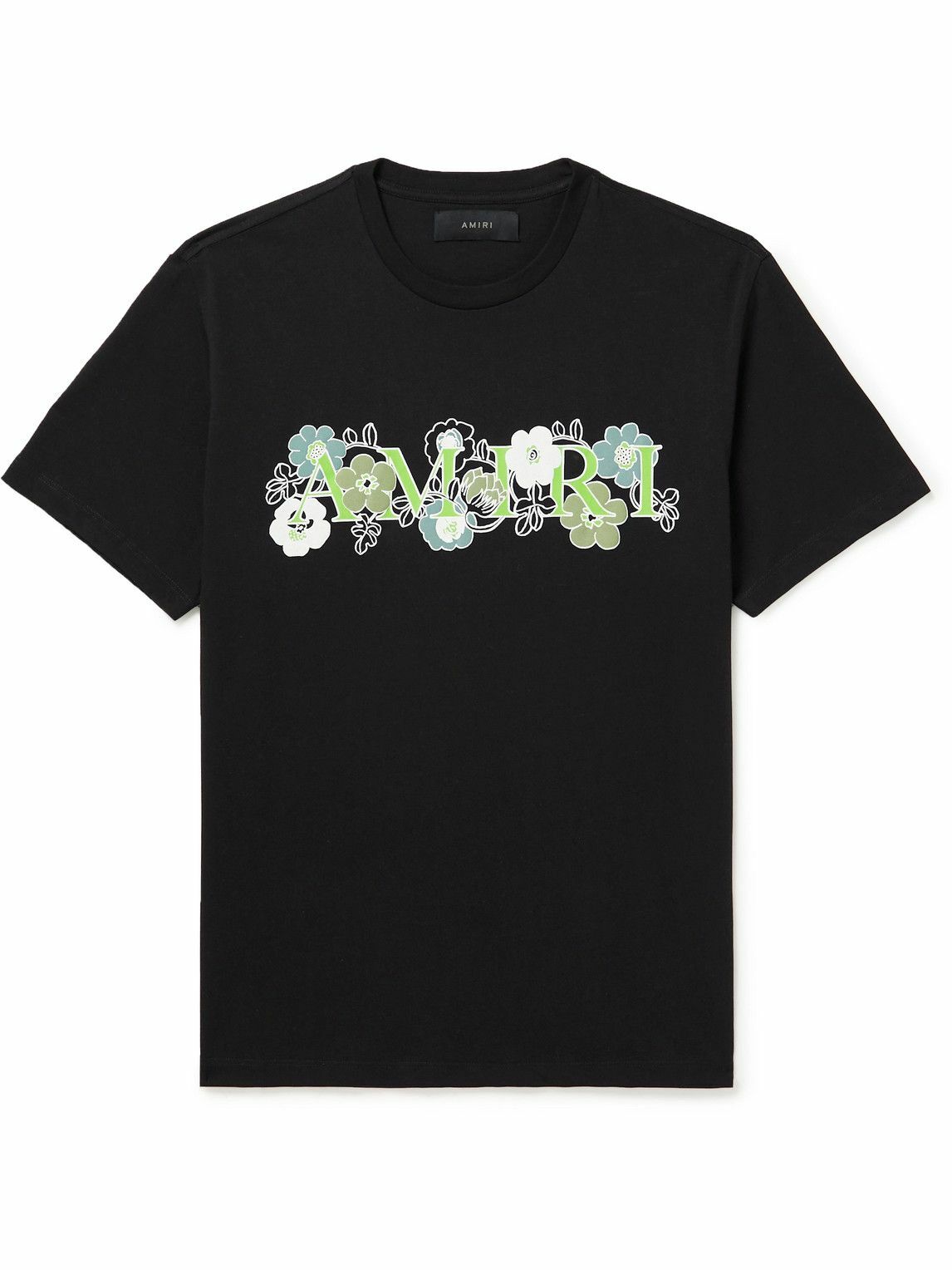 AMIRI - Flower Logo-Print Cotton-Jersey T-shirt - Black Amiri