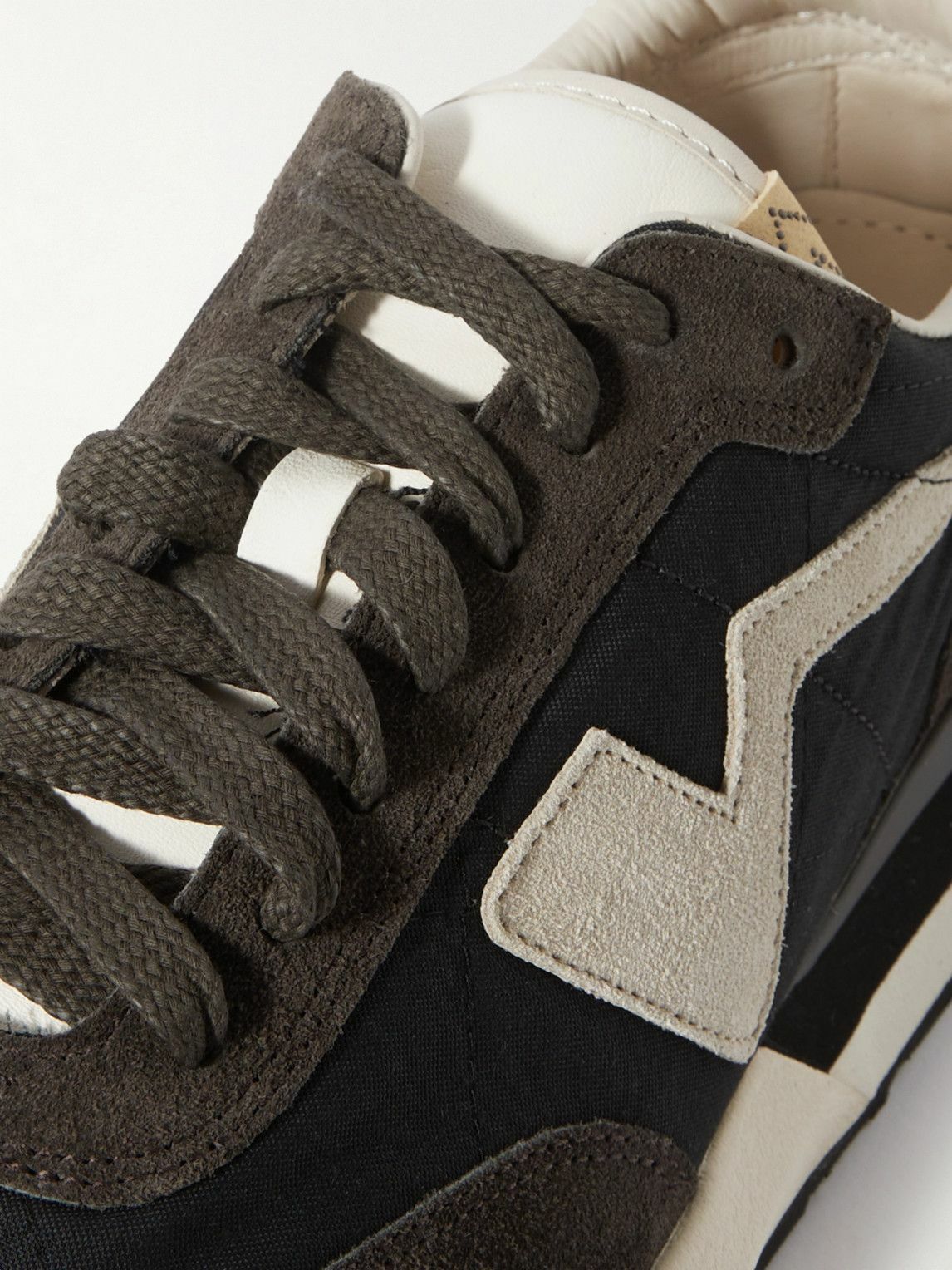 Visvim - FKT Runner Suede and Leather-Trimmed Nylon-Blend Sneakers ...