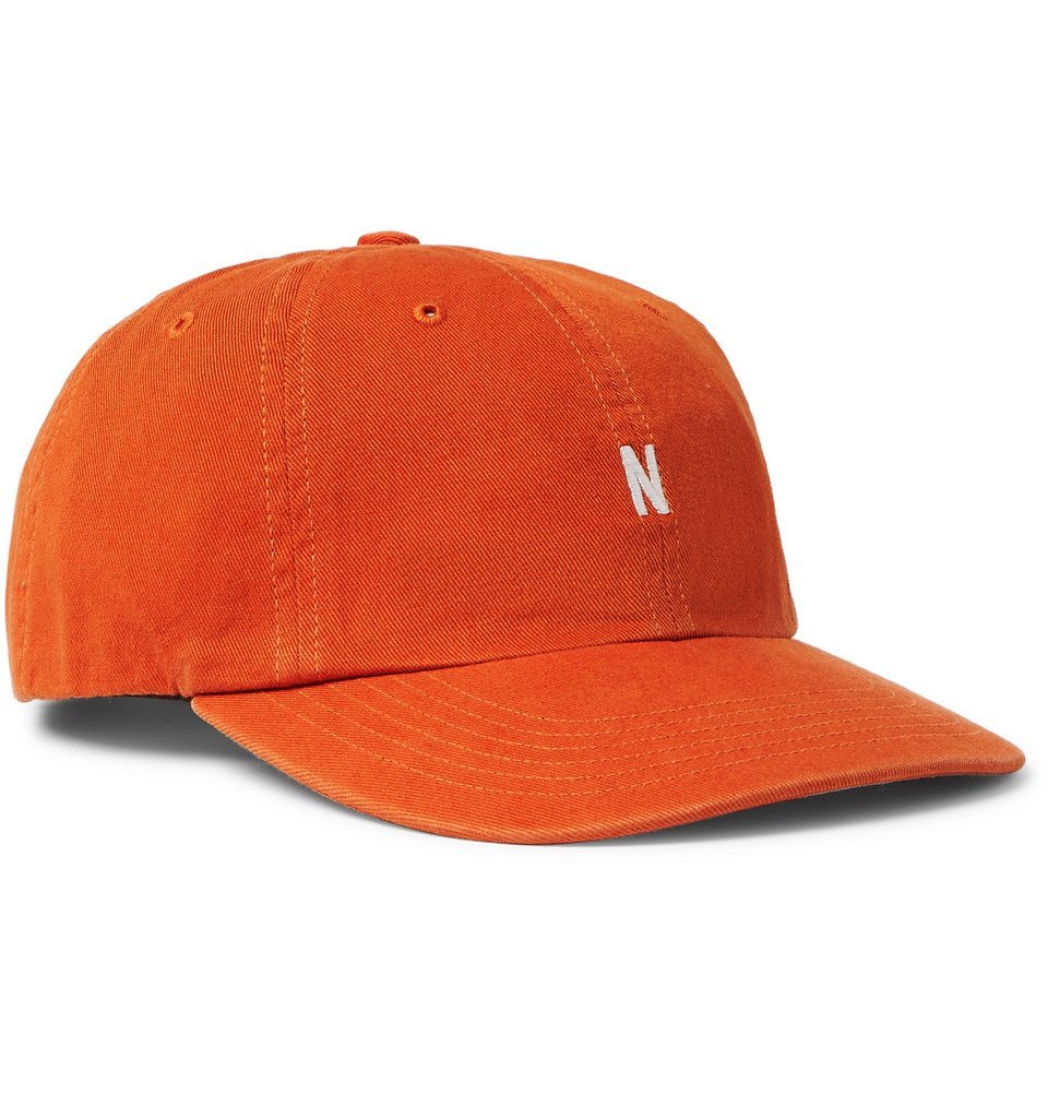 Norse Projects - Logo-Embroidered Cotton-Twill Baseball Cap - Orange ...
