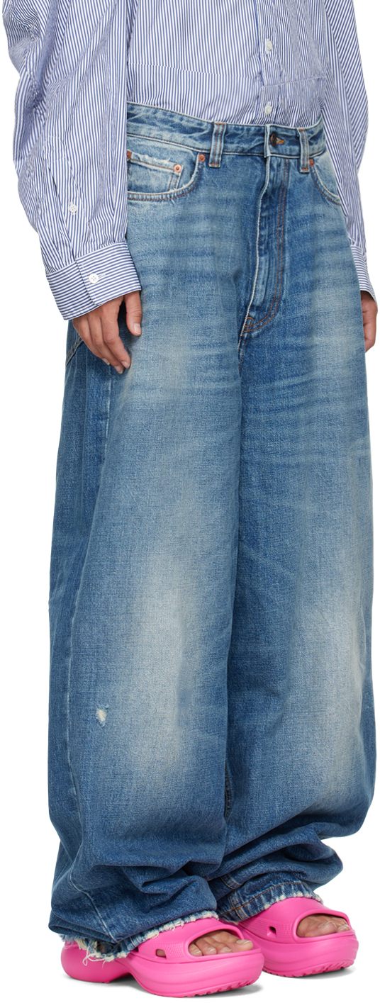 Balenciaga Blue Pull-Up Jeans Balenciaga
