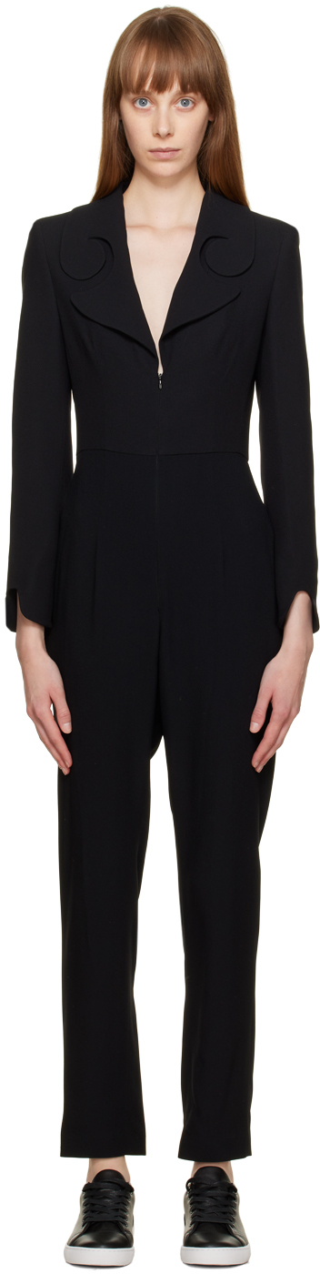 Moschino Black Zip Jumpsuit Moschino