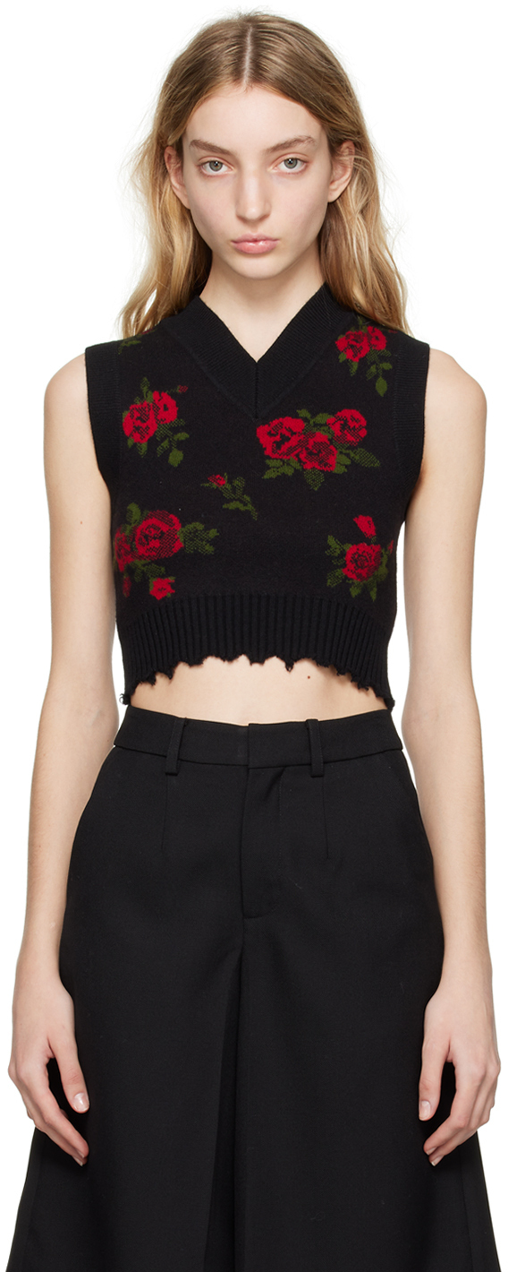 Shushu/Tong Black Rose Vest Shushu/Tong