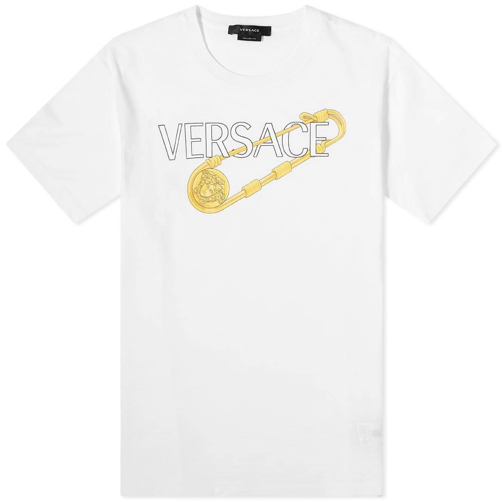 Versace Safety Pin Logo Tee Versace