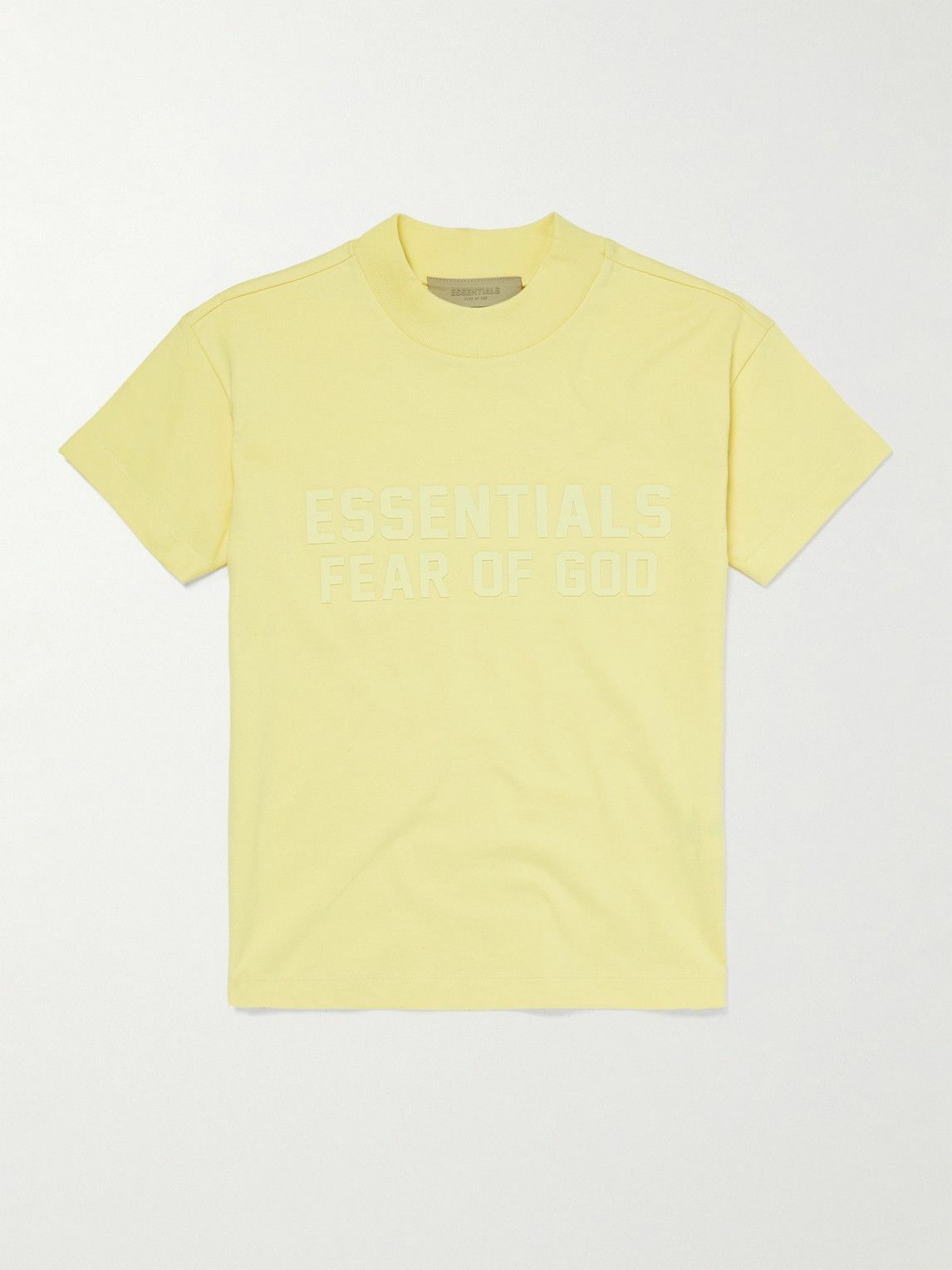 Fear of God Essentials Kids - Logo-Flocked Cotton-Jersey T-Shirt ...