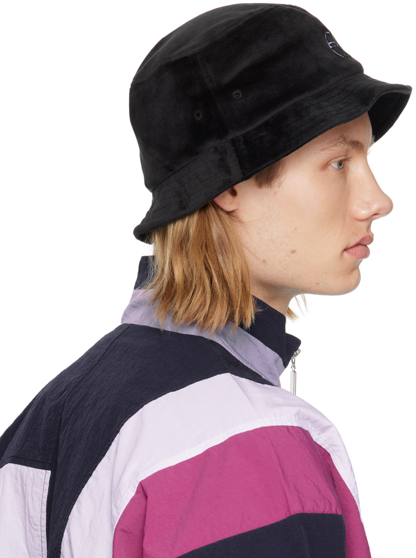 Sergio Tacchini Black Embroidered Bucket Hat Sergio Tacchini