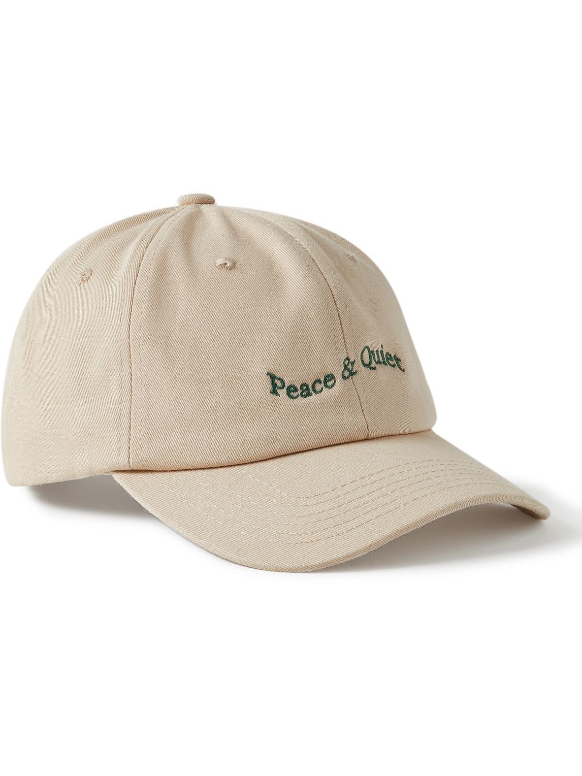 Museum Of Peace & Quiet - Wordmark Logo-Embroidered Cotton-Twill ...