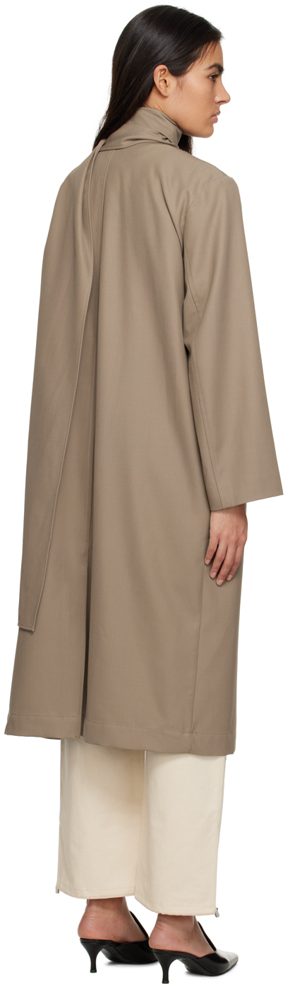 Totême Taupe Wrap Trench Coat Toteme