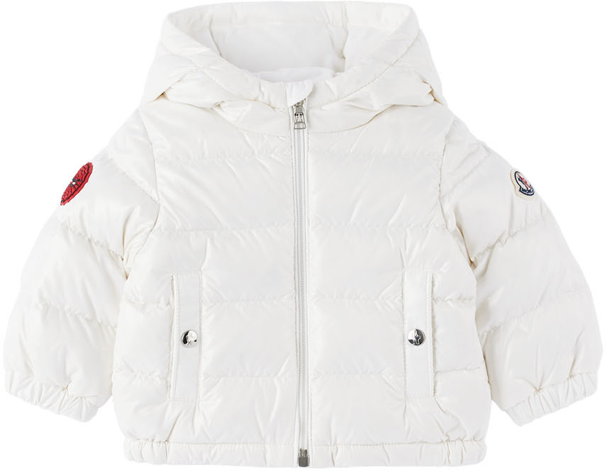 Moncler Enfant Baby White Narzin Spider-Man Down Jacket Moncler Enfant
