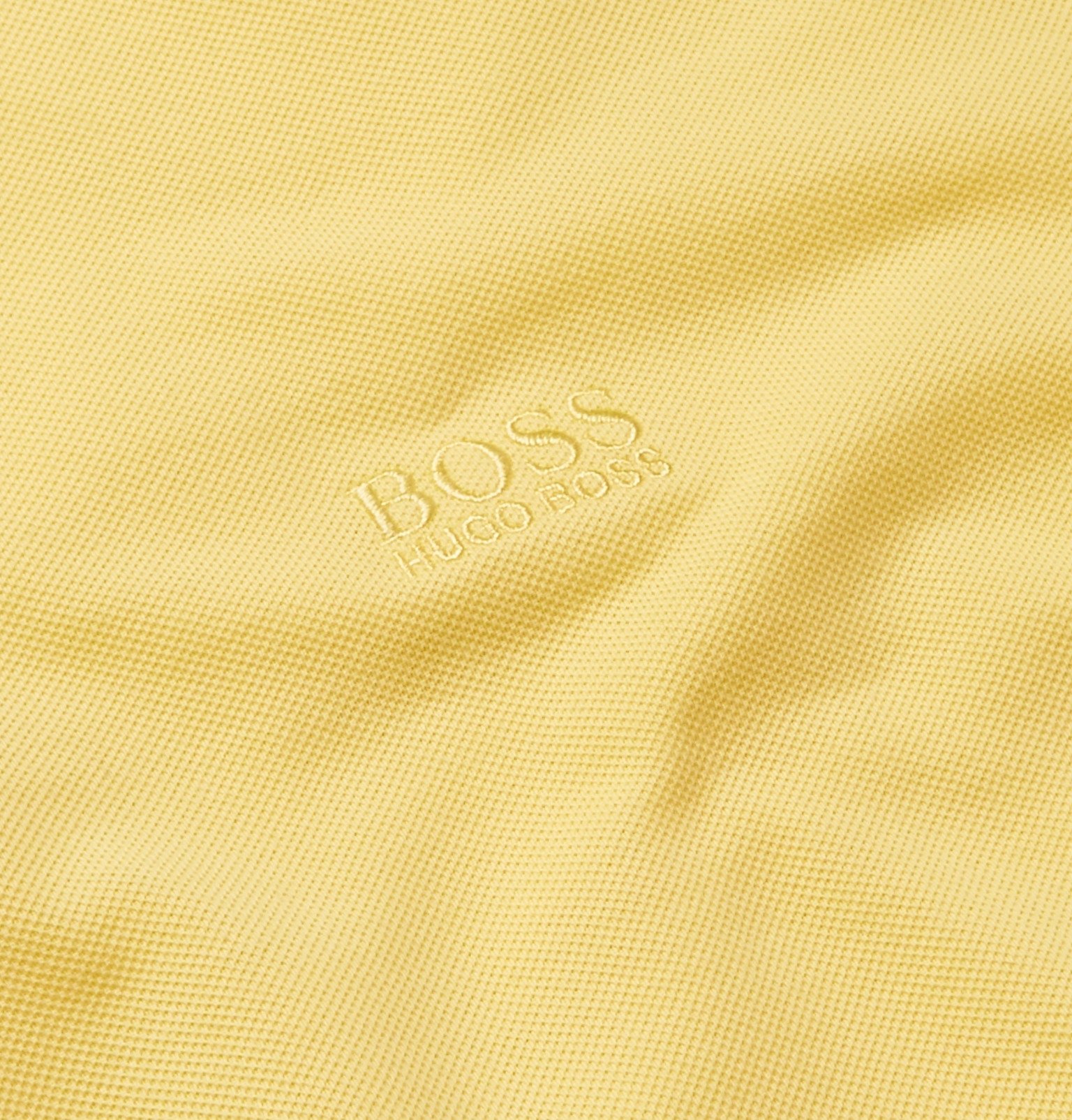 Hugo Boss - Pallas Slim-Fit Cotton-Piqué Polo Shirt - Yellow Hugo Boss