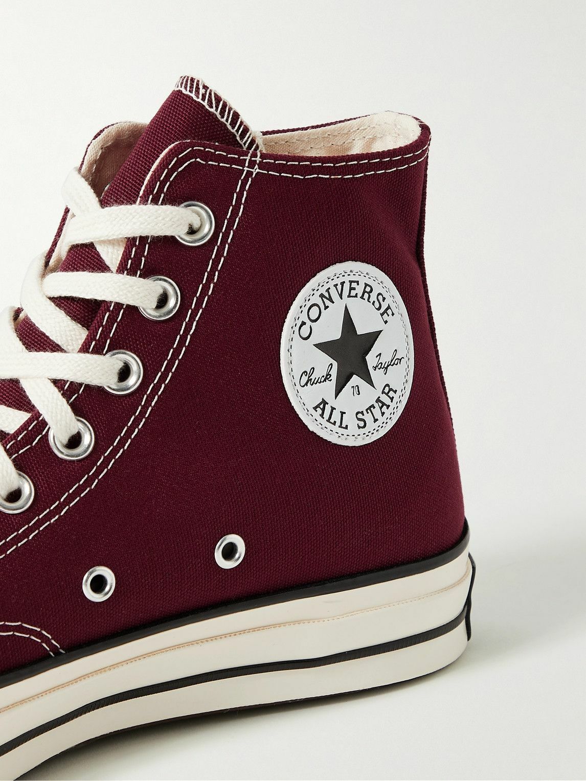Converse - Chuck 70 Canvas High-Top Sneakers - Burgundy Converse
