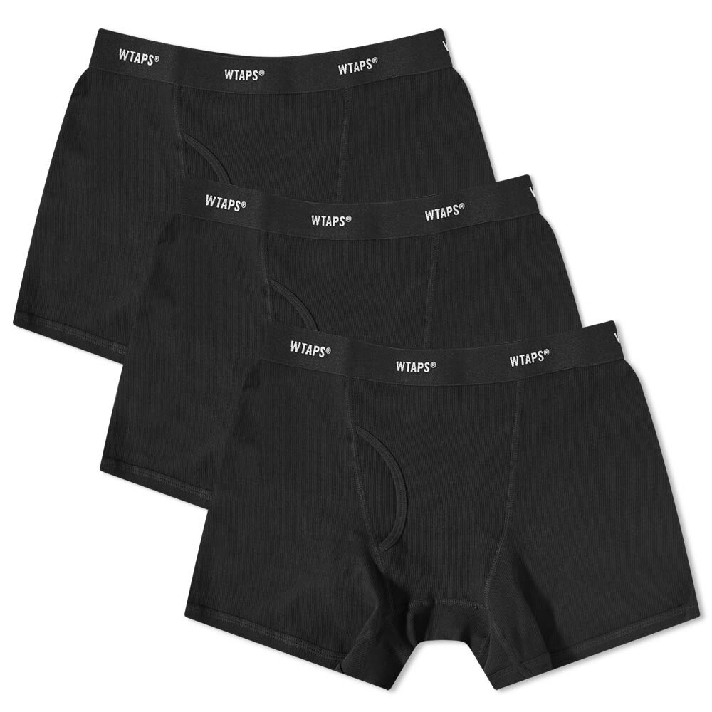 WTAPS Men's Skivvies Boxer - 3-Pack in Black WTAPS